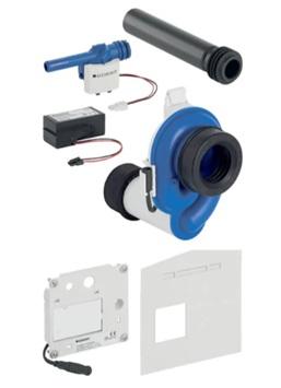 Hidden urinal flush control with electronic flush actuation, mains ...