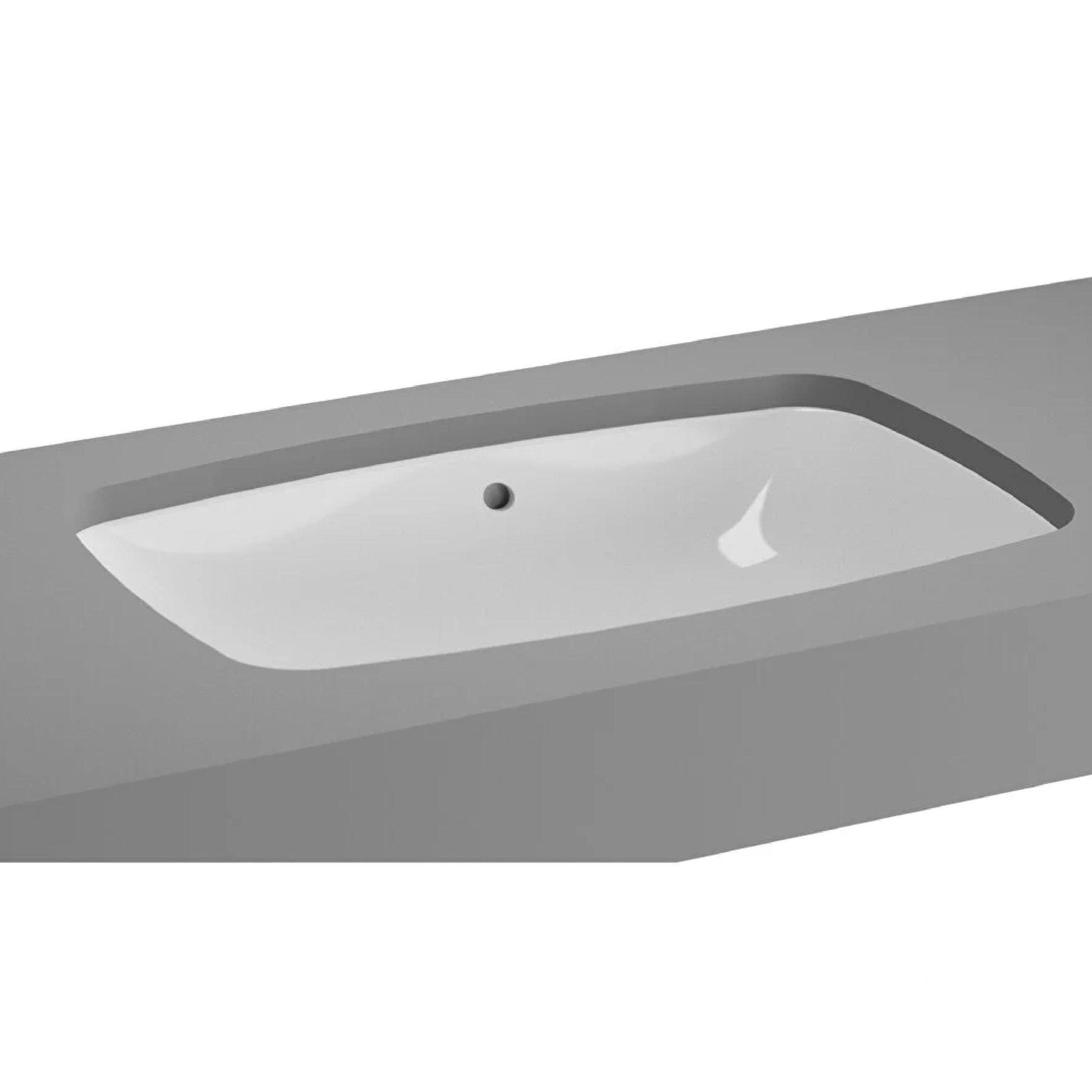 Metropole Rectangular undercounter basin, 57 cm, without tap hole ...